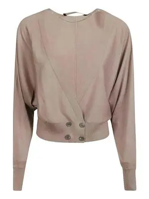 Fabiana Filippi Button-detail V-neck Cardigan - Purple