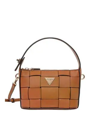 Guess Mini Maylee Woven Tote Bag - Brown