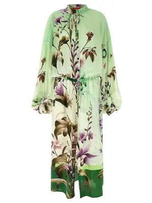 F.R.S FOR RESTLESS SLEEPERS Cenide Floral-print Maxi Dress - Green