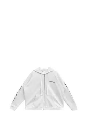 Chrome Hearts Scroll Long-sleeve Zip-up Hoodie - White
