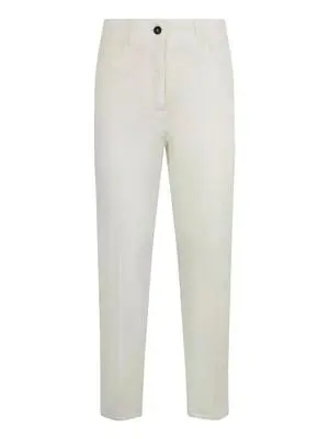 Peserico Buttoned Straight Trousers - Neutrals