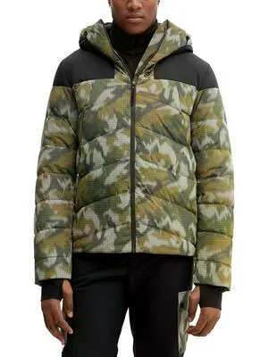 COLMAR Camouflage-pattern Hooded Ski Jacket - Green