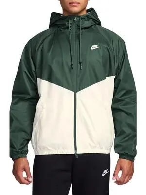 Nike Windrunner Hooded Lined Jacket - Fir/sail