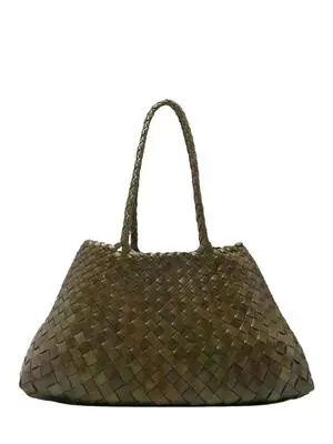 Dragon Diffusion Big Santa Croce Interwoven Tote - Green