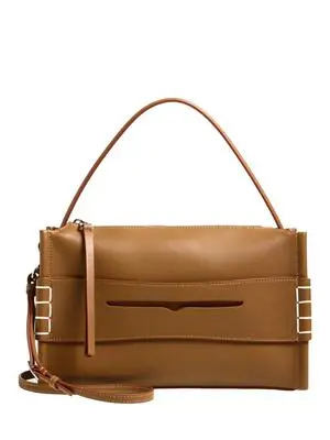 JW Anderson Small Loafer Leather Top Handle Bag - Tan