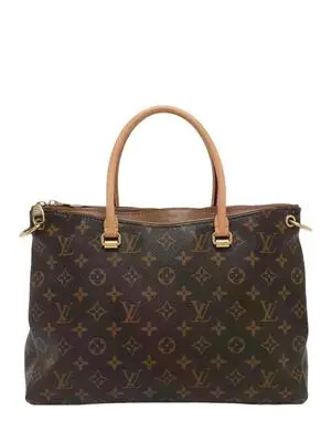 LOUIS VUITTON Mm Pallas Monogram Tote Bag - Brown