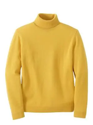 PAUL FREDRICK Cashmere Turtleneck Sweater - Gold