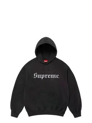 Supreme Logo-print Hoodie - Black
