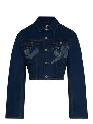 Jean Paul Gaultier Denim Trompe L'oeil Jacket - Blue