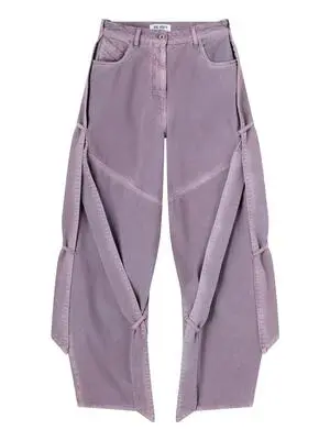 Attico Cotton Gabardine Pant - Purple