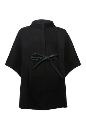 FRANZESE COLLECTION Belted Cape - Black