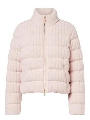 Moncler Wool And Cashmere Down Cardigan - Pink
