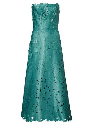 Costarellos Vella Guipure Lace Maxi Dress - Green