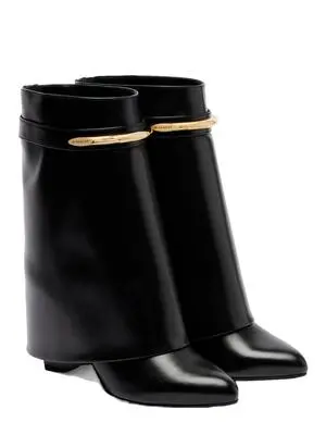 Givenchy Shark 95 Leather Mid-calf Boots - Black