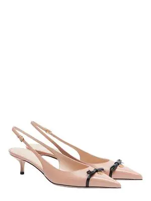 Valentino Garavani Bepointy 45 Leather Slingback Pumps - Pink