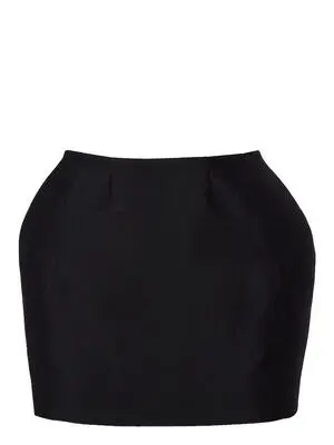 Magda Butrym Lace-trimmed Wool And Mohair Miniskirt - Black