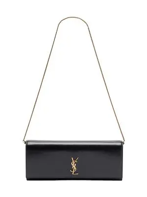 Saint Laurent Kate Leather Clutch - Black