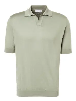 LARDINI Cotton Piqué Polo Shirt - Green