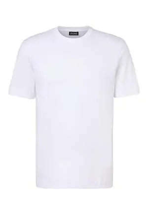 Zegna Logo Cotton Jersey T-shirt - White