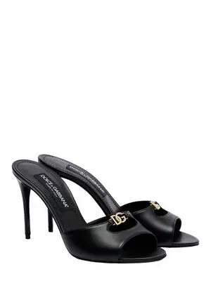 Dolce & Gabbana Dg Leather Mules - Black