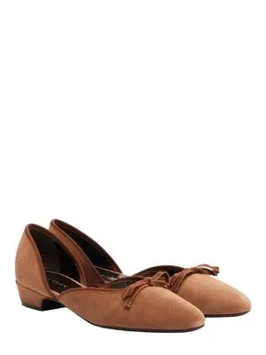 HERBERT LEVINE 24/7 Suede Ballet Flats - Brown