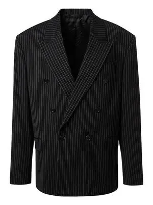 Acne Studios Striped Double-breasted Blazer - Blue