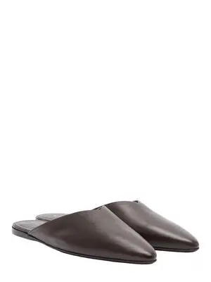 HERBERT LEVINE Homebody Leather Mules - Brown