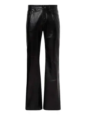 Acne Studios Leather Flared Pants - Black