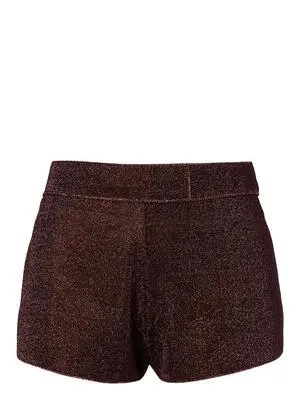 Oseree Lumière Metallic Shorts Brown