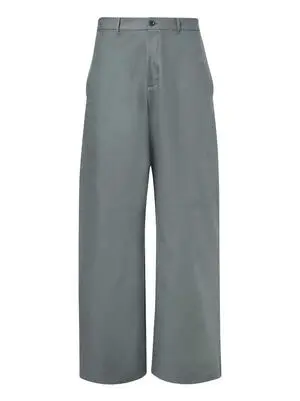 Acne Studios Cotton Satin Wide-leg Trousers - Grey