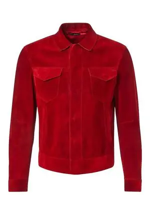 TOM FORD Suede Jacket - Red