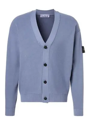 Stone Island Cotton Cardigan - Blue