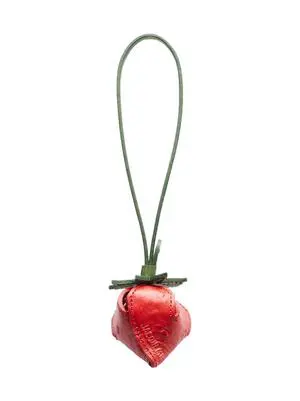 Jacquemus La Fraise Small Embossed Leather Bag Charm - Red