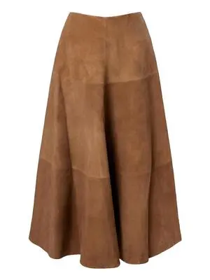 ALTUZARRA Varda Suede Midi Skirt