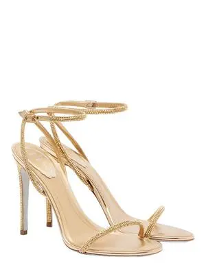 Rene Caovilla Ellabrita Embellished Sandals - Gold
