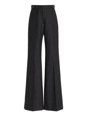 Gabriela Hearst Jones Pinstripe Wool Pant - Grey