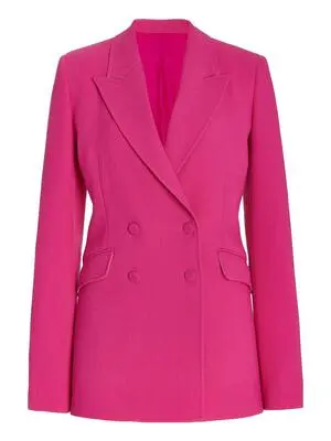 Gabriela Hearst Stephanie Virgin Wool Crepe Blazer - Fuchsia