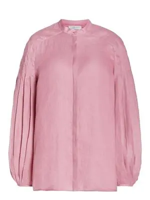 Gabriela Hearst Laetitia Linen Blouse - Rose Quartz