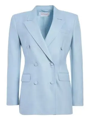 Gabriela Hearst Gavin Blazer In Silk Virgin Wool - Stone Blue