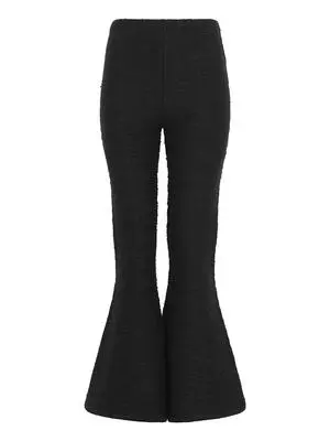 Gabriela Hearst Karpo Flare Cropped Knit Pant - Black