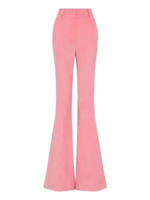 Gabriela Hearst Ianthe Flare Pant In Sea Island Cotton Corduroy - Rosa