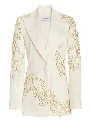 Gabriela Hearst Leiva Embroidered Blazer - Ivory