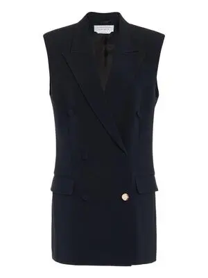 Gabriela Hearst Mayte Sleeveless Wool Vest - Black