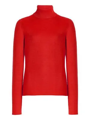 Gabriela Hearst May Knit Turtleneck In Merino Wool Cashmere - Red Topaz