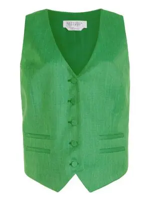 Gabriela Hearst Coleridge Vest - Peridot Green