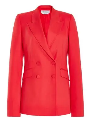 Gabriela Hearst Stephanie Blazer In Superfine Wool - Red Topaz