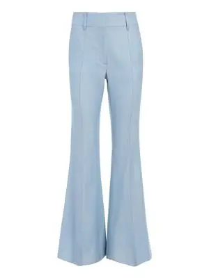 Gabriela Hearst Rhein Flare Pant In Silk Virgin Wool - Stone Blue
