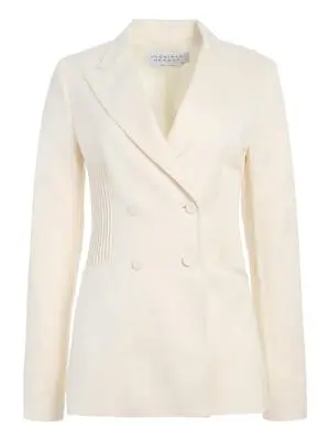 Gabriela Hearst Brett Blazer In Textured Linen Slub - Ivory