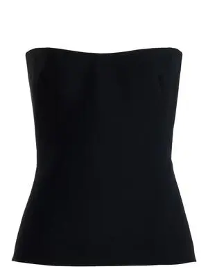 Gabriela Hearst Una Wool-silk Cady Top - Black