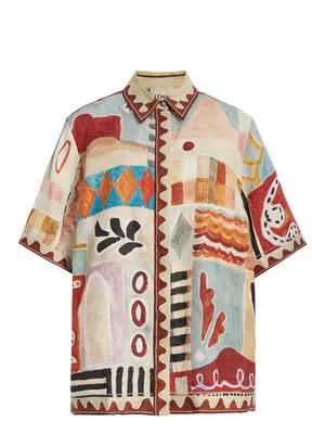ALEMAIS Printed Linen Shirt - Multi